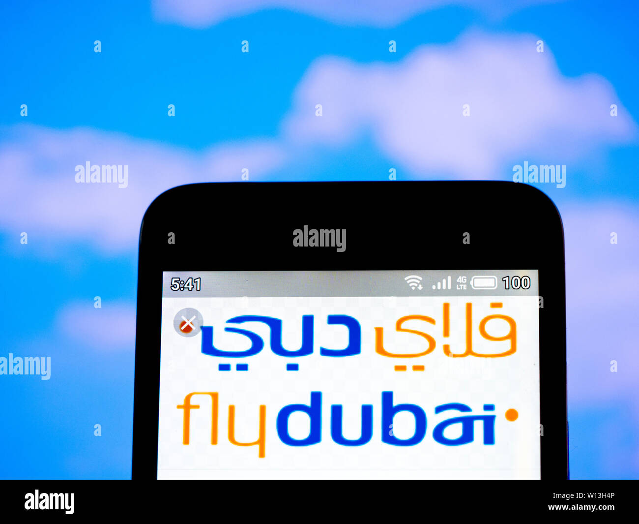 In this photo illustration the flydubai, legally Dubai Aviation ...