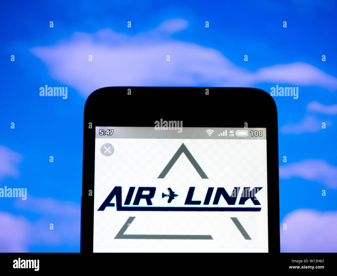 In this photo illustration the Air Link Pty Ltd logo is seen displayed ...