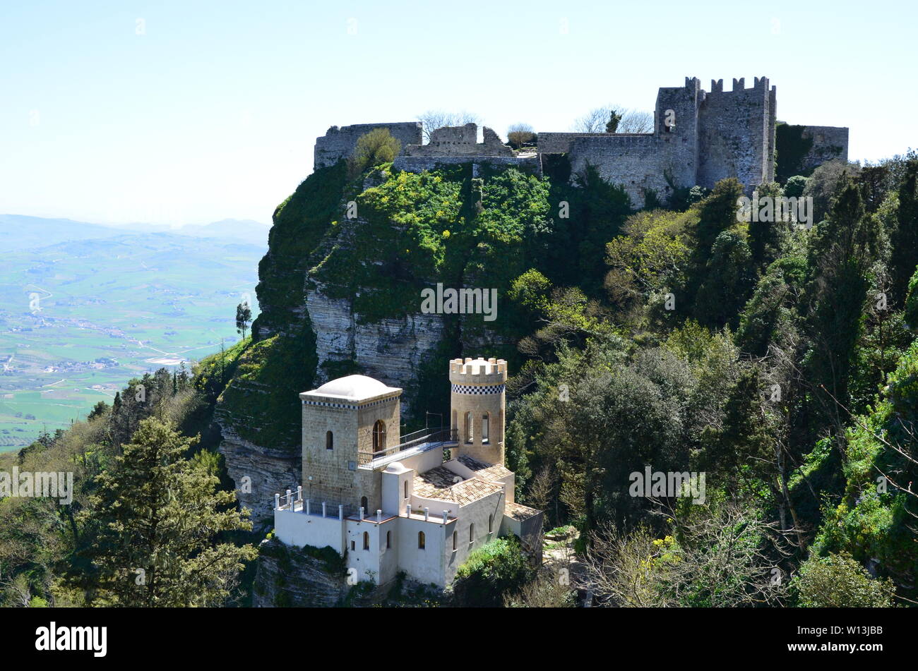Medieval Castle in Erice, Italy Stock Photo - Alamy