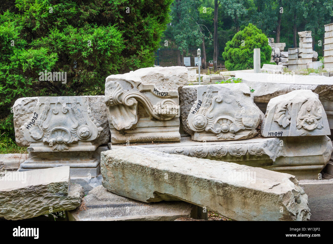 Architectural Scenery of Xiyang Building in Yuanmingyuan, Beijing Stock ...