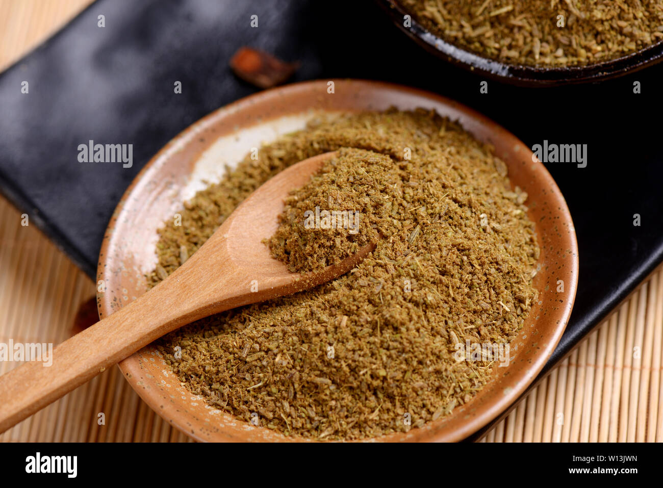 Seasoning chili cumin sesame seeds Stock Photo - Alamy