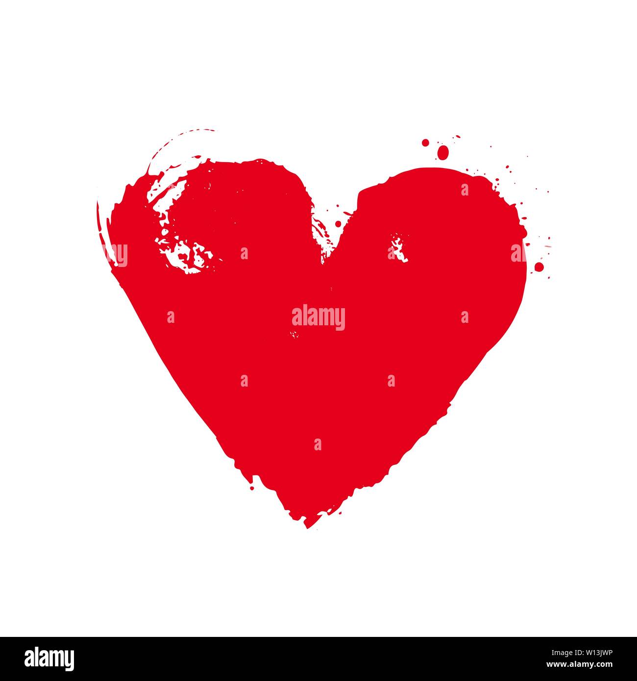 Grunge red heart shape. Textured Valentine Day, romantic, wedding ...