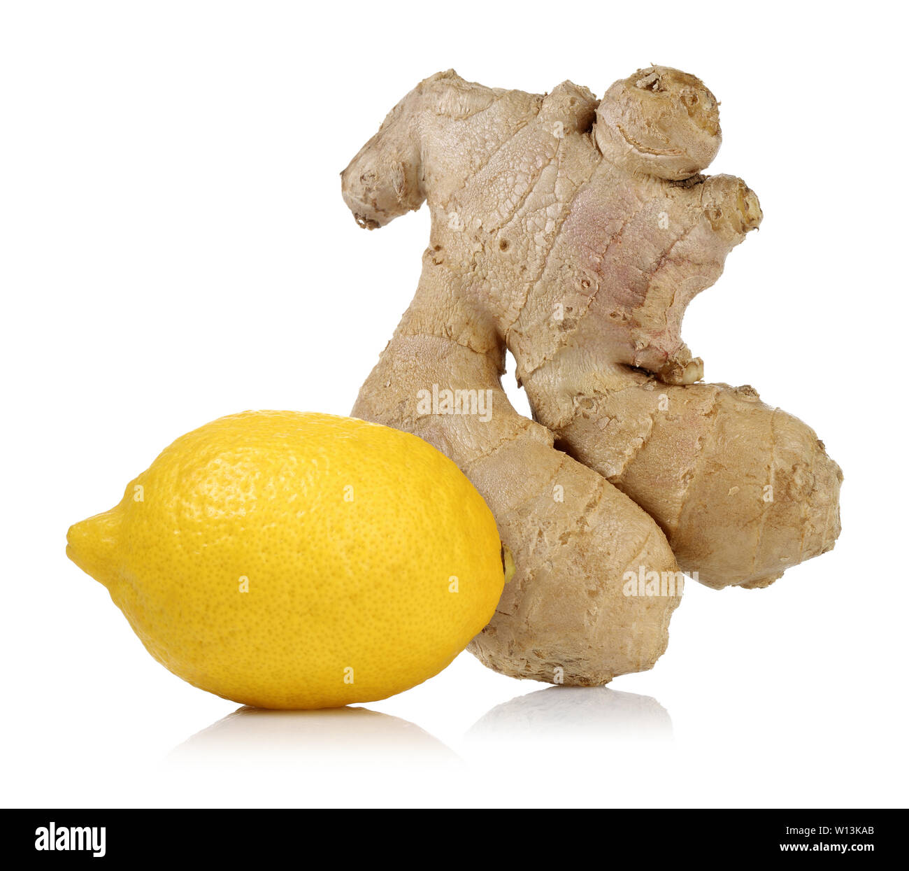 Human shaped ginger root and lemon isolated on white background Stock ...