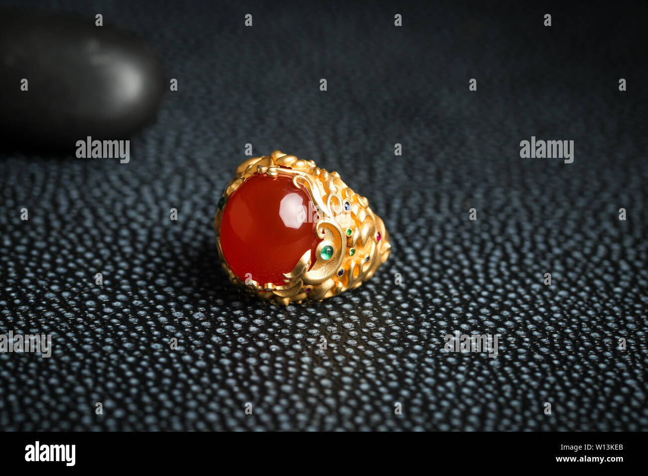 Southern red agate ring Stock Photo - Alamy