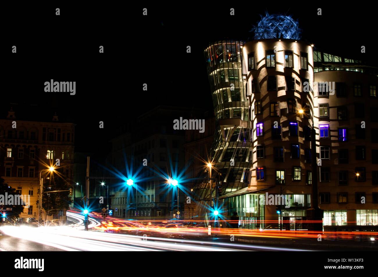 The Dancing House in Prague designed by Architect Frank Gehry Stock ...