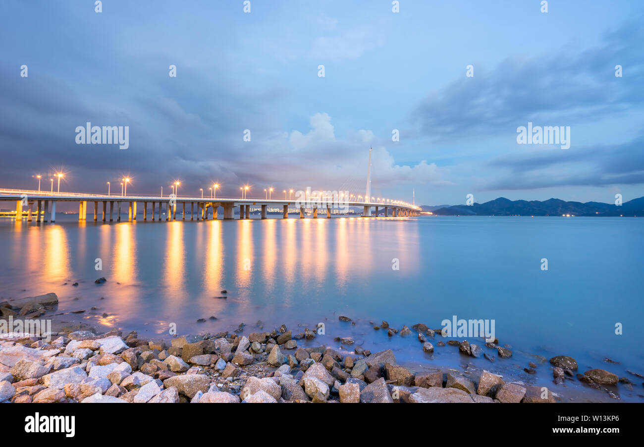 View of the shenzhen bay bridge hi-res stock photography and images - Alamy