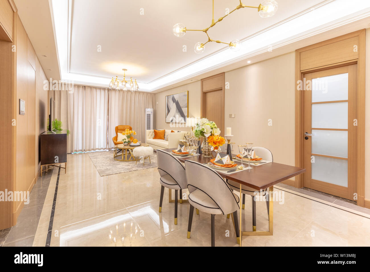 Design of Internal Space of Model Room of Modern Home Restaurant Stock ...