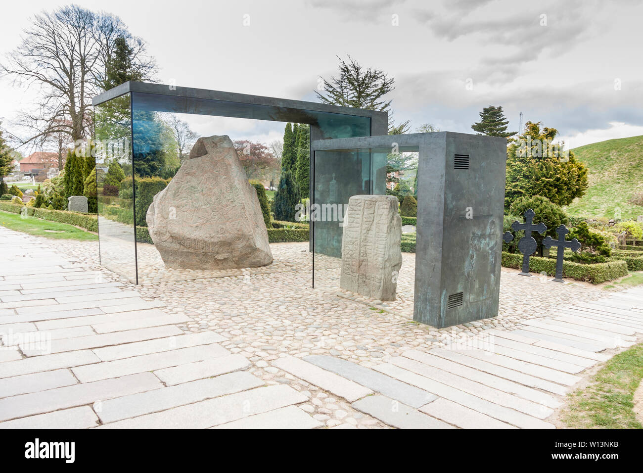 Jelling stones are massive carved runestones,10th century, Jelling ...