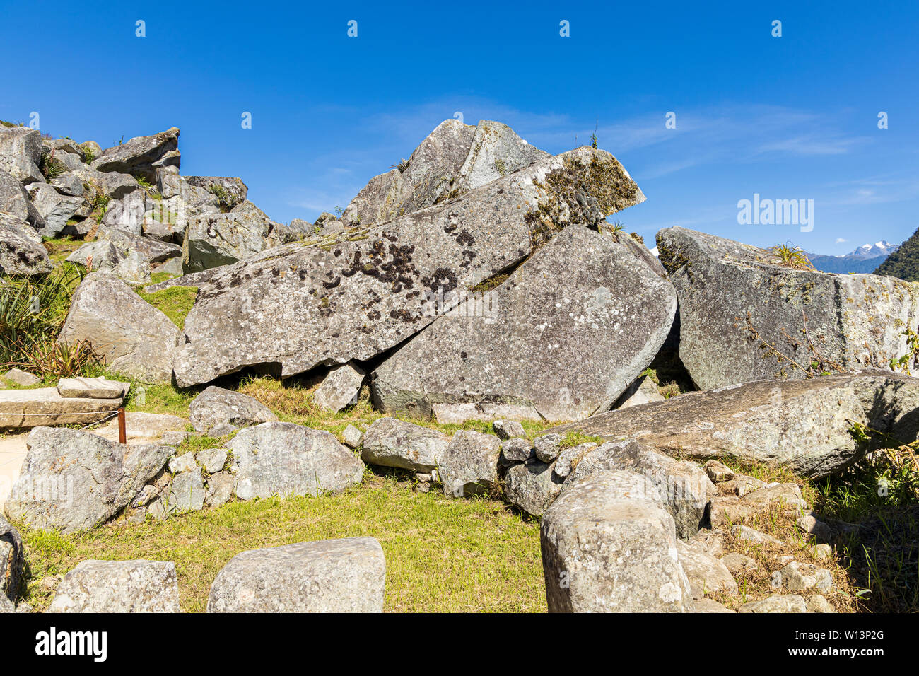 Rocks in quarry area of Machu Picchu, Urubamba, Cusco region, Peru ...