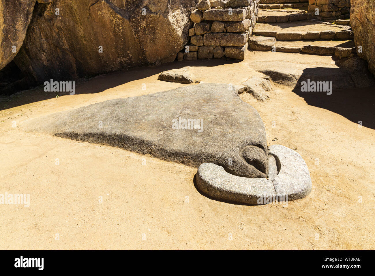 Temple of the Condor, Machu Picchu, Urubamba, Cusco region, Peru, South ...