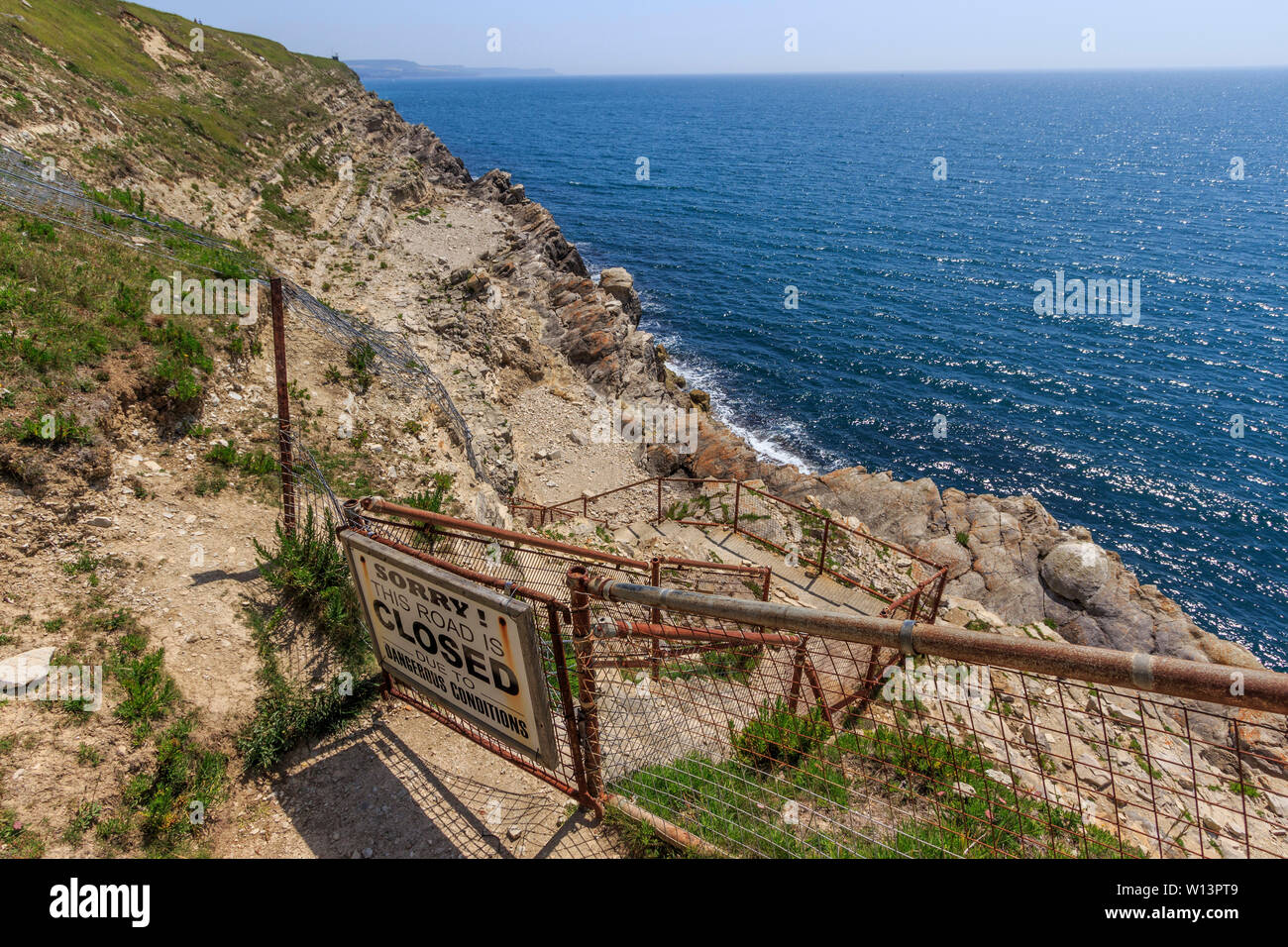 fossil forest natural feature near to lulworth cove, dorset, england ...