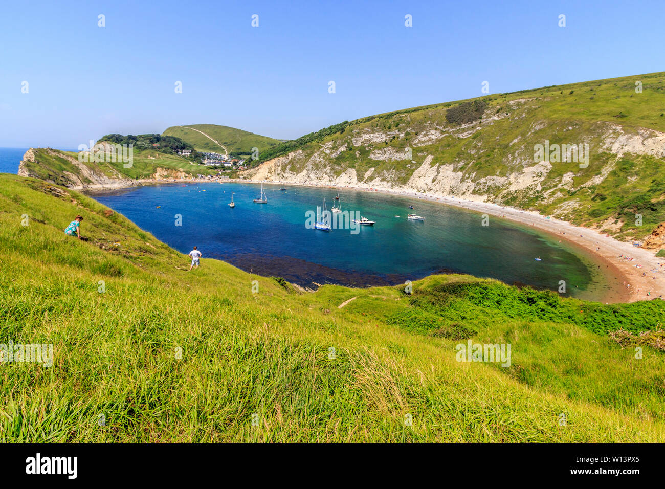 lulworth cove, dorset, england, uk Stock Photo - Alamy