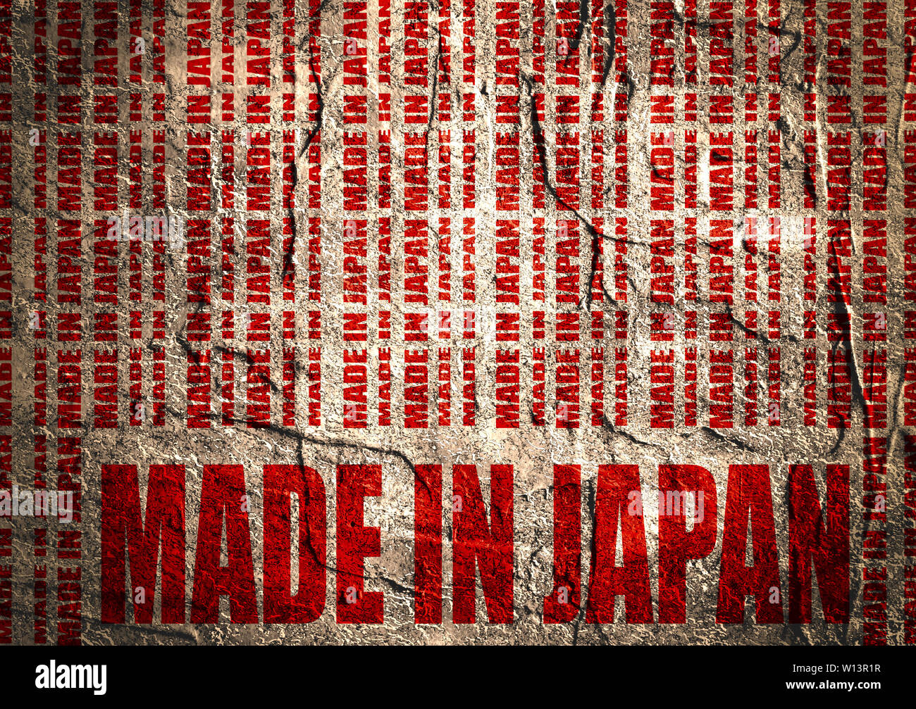 Made in Japan text and bar code from same words Stock Photo - Alamy