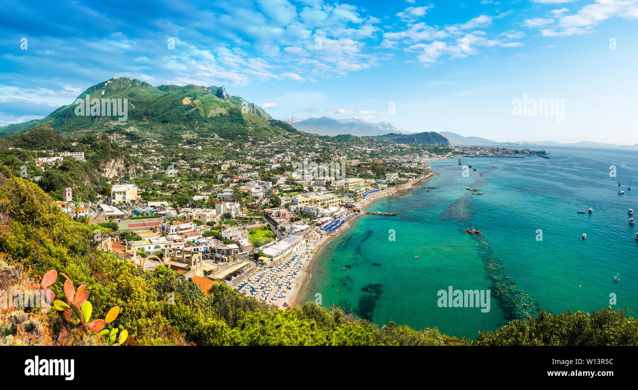 Landscape with Forio, Ischia island, Italy Stock Photo - Alamy