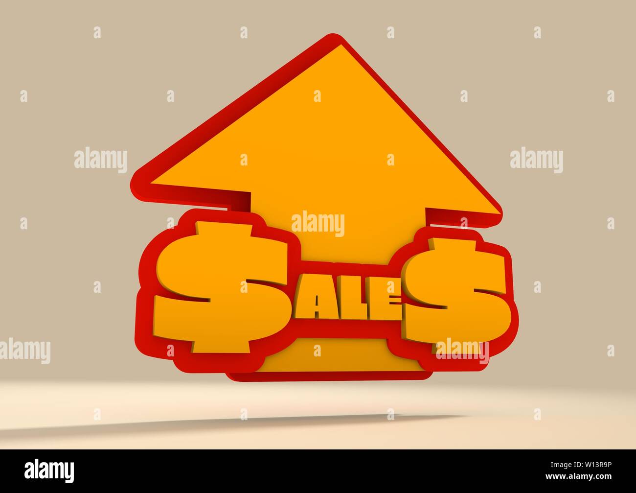 Sales grow up sticker Stock Photo - Alamy