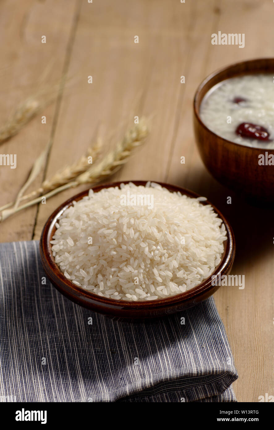 Rice long grain fragrance Northeast rice Stock Photo - Alamy