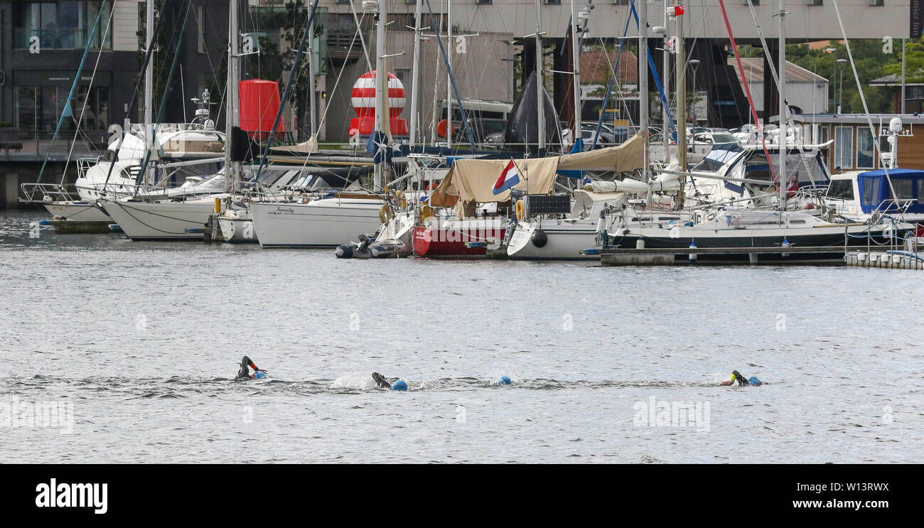 Belfast, Northern Ireland, UK. 30th June 2019. The Titanic Triathlon ...
