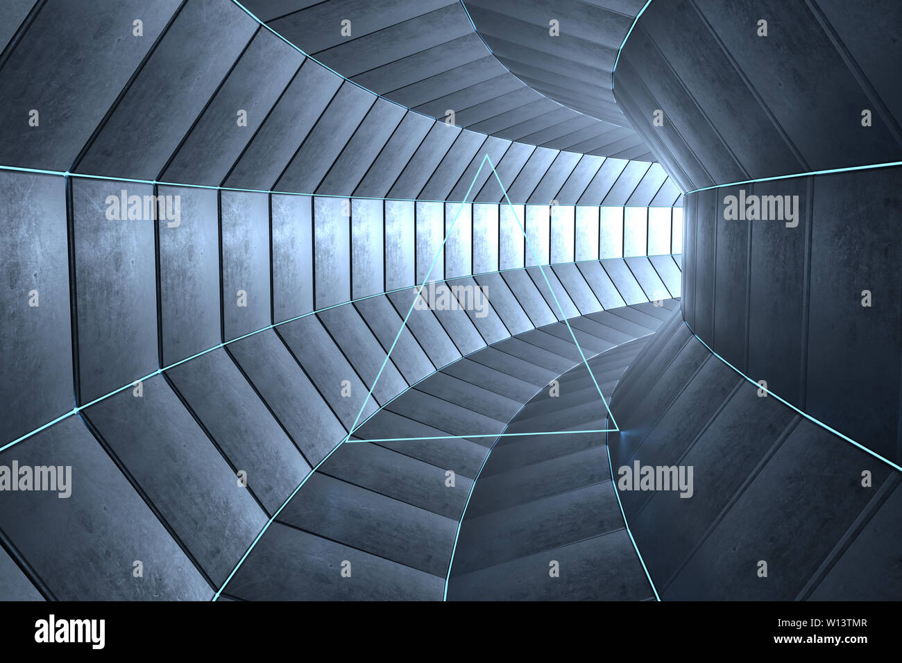 Three-dimensional rendering, luminous curve channel Stock Photo - Alamy