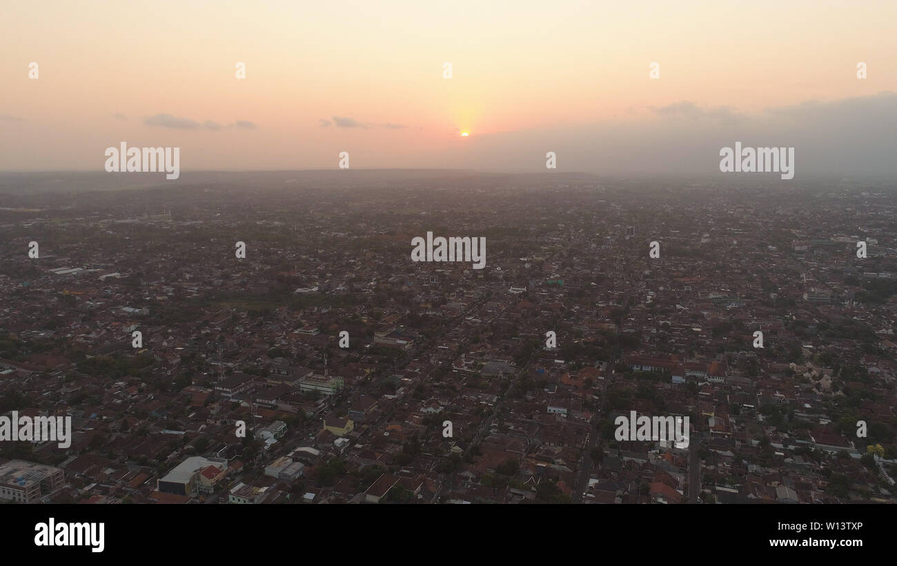 aerial view yogyakarta city cultural capital indonesia located on java ...
