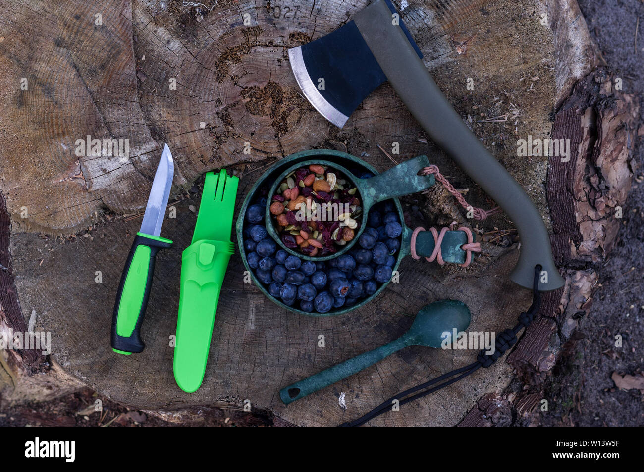 Accessories huntsman and forester. Ax and knife huntsman. Top Stock ...