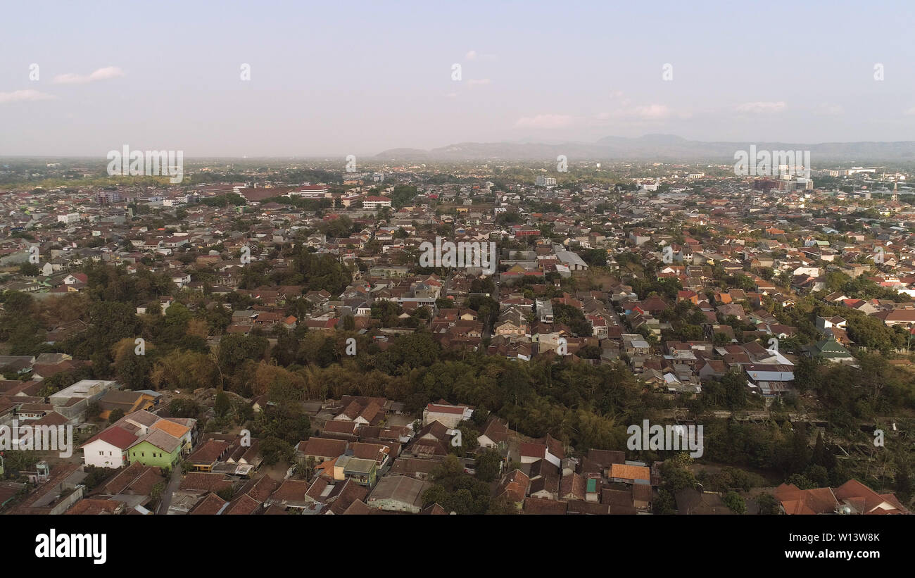 aerial view yogyakarta city cultural capital indonesia located on java ...