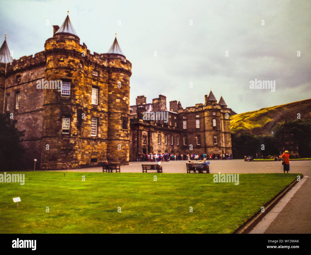 The ancient city of Edinburgh and the ancient construction Stock Photo ...