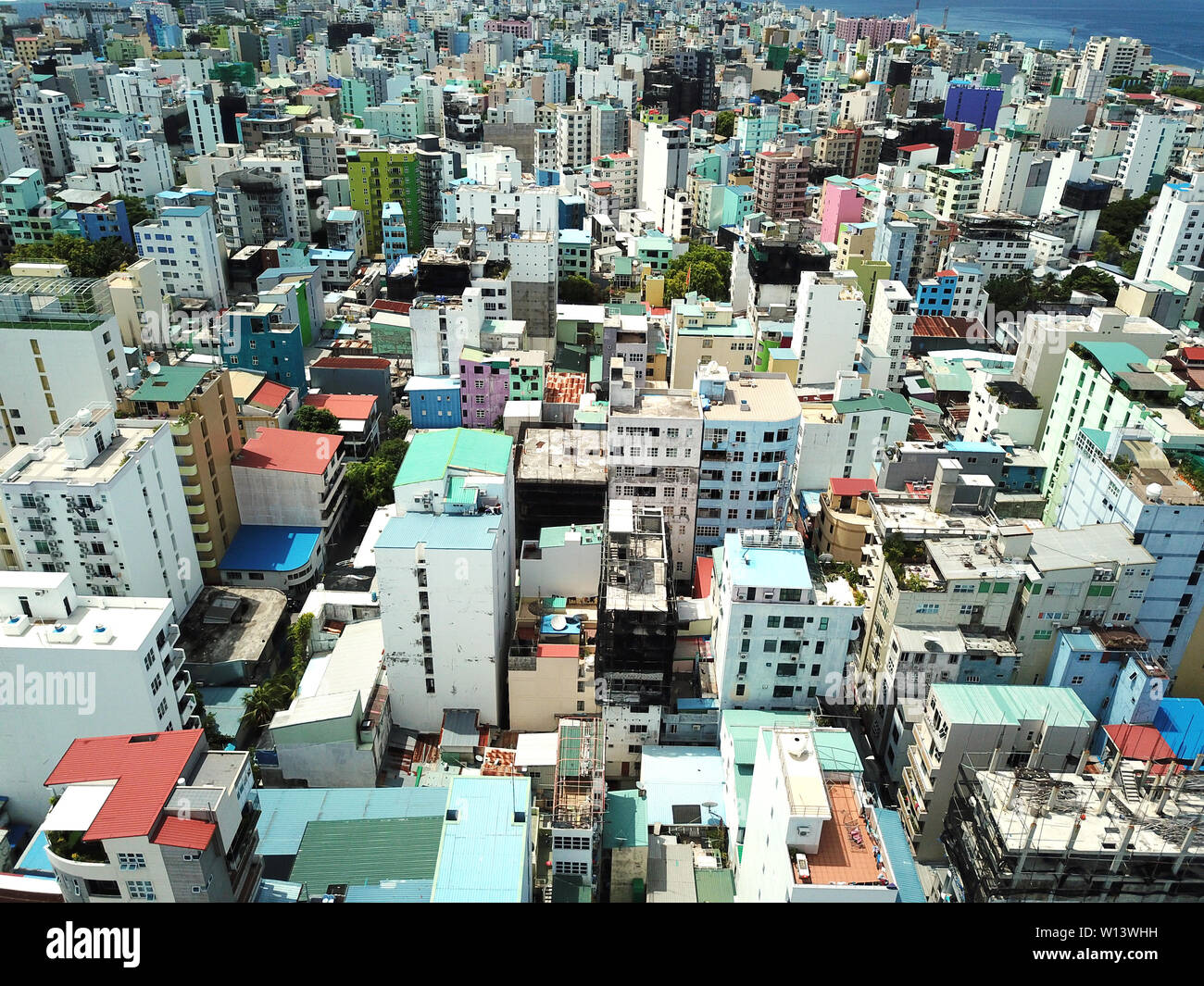 Maafannu - a densely populated district in Malé, Maldives, showcasing ...