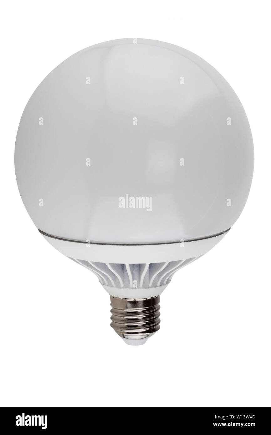 LED Bulb globe isolated on white background Stock Photo - Alamy