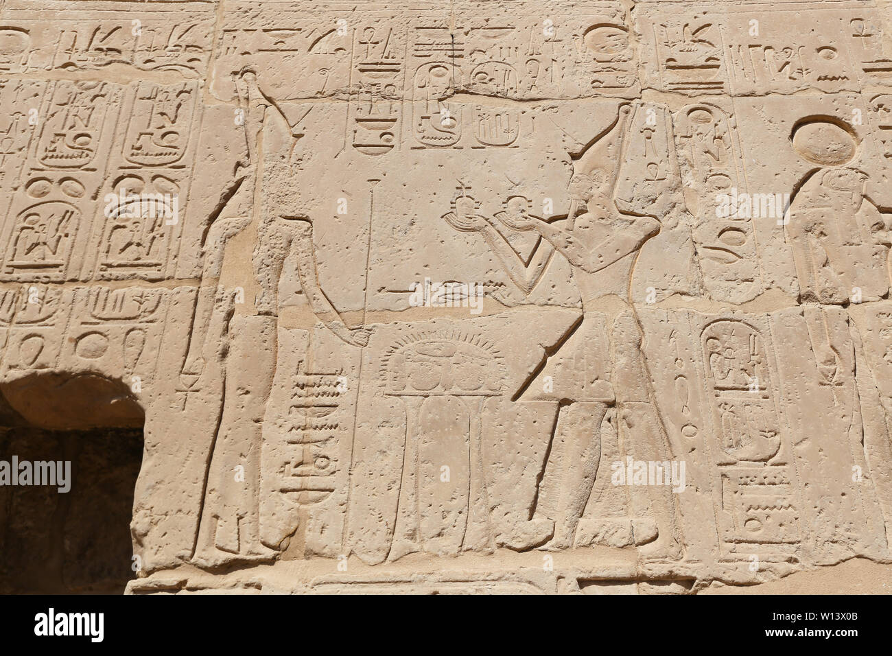 Egyptian hieroglyphs in Mortuary Temple of Seti I, Luxor City, Egypt ...