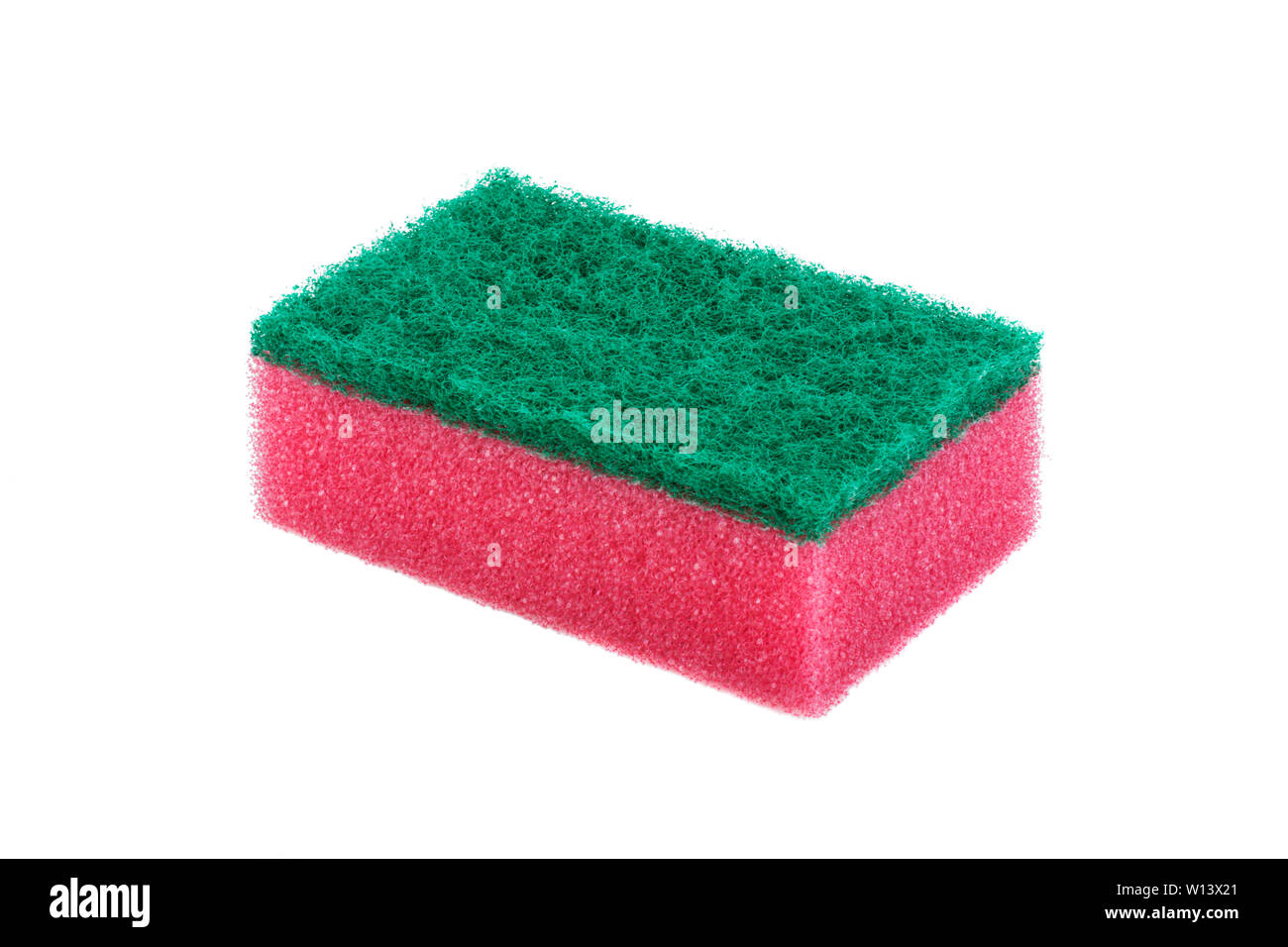 Kitchen sponge for dish cleaning isolated on white background Stock ...