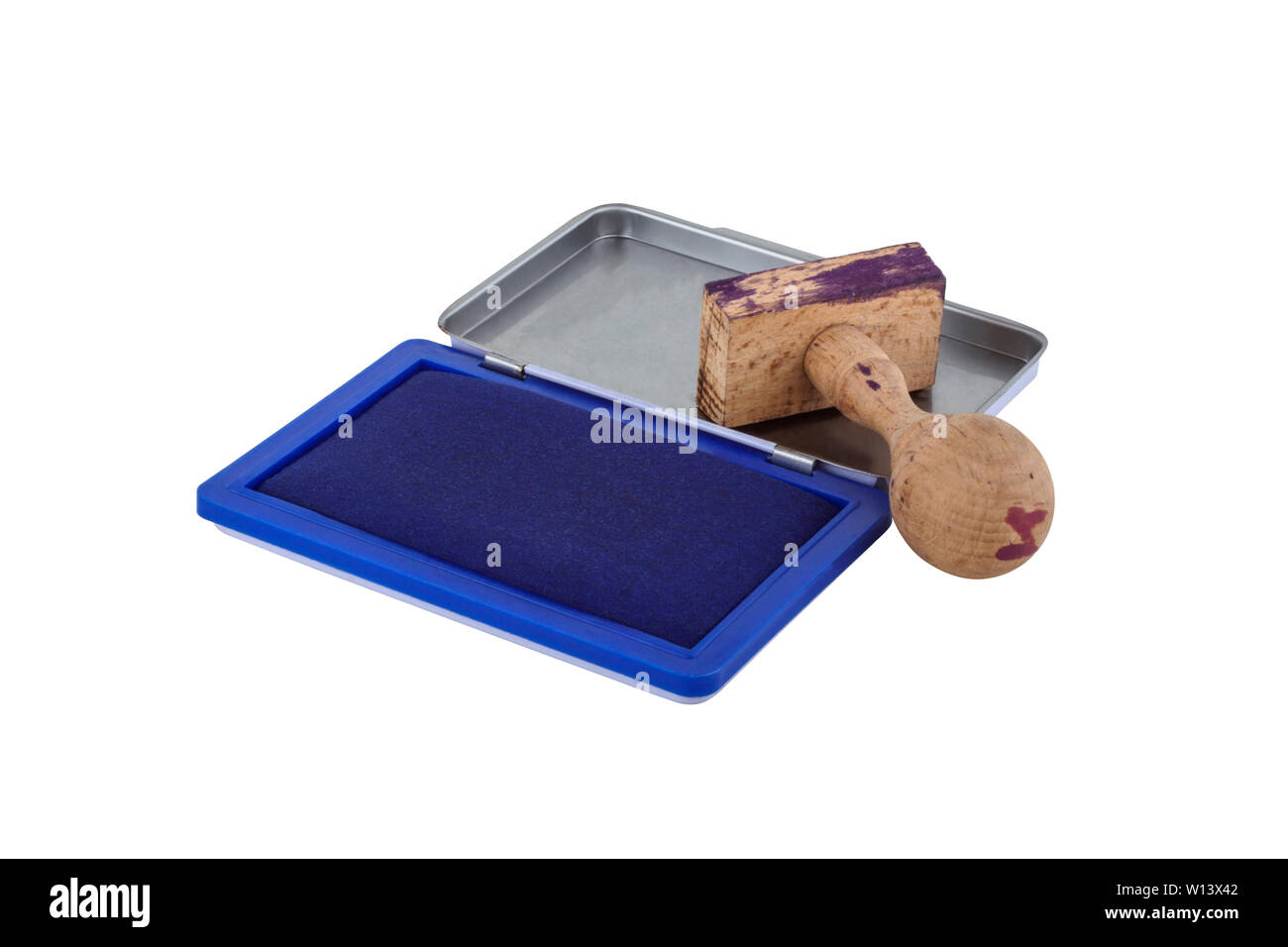 Hand stamper isolated on white background Stock Photo - Alamy