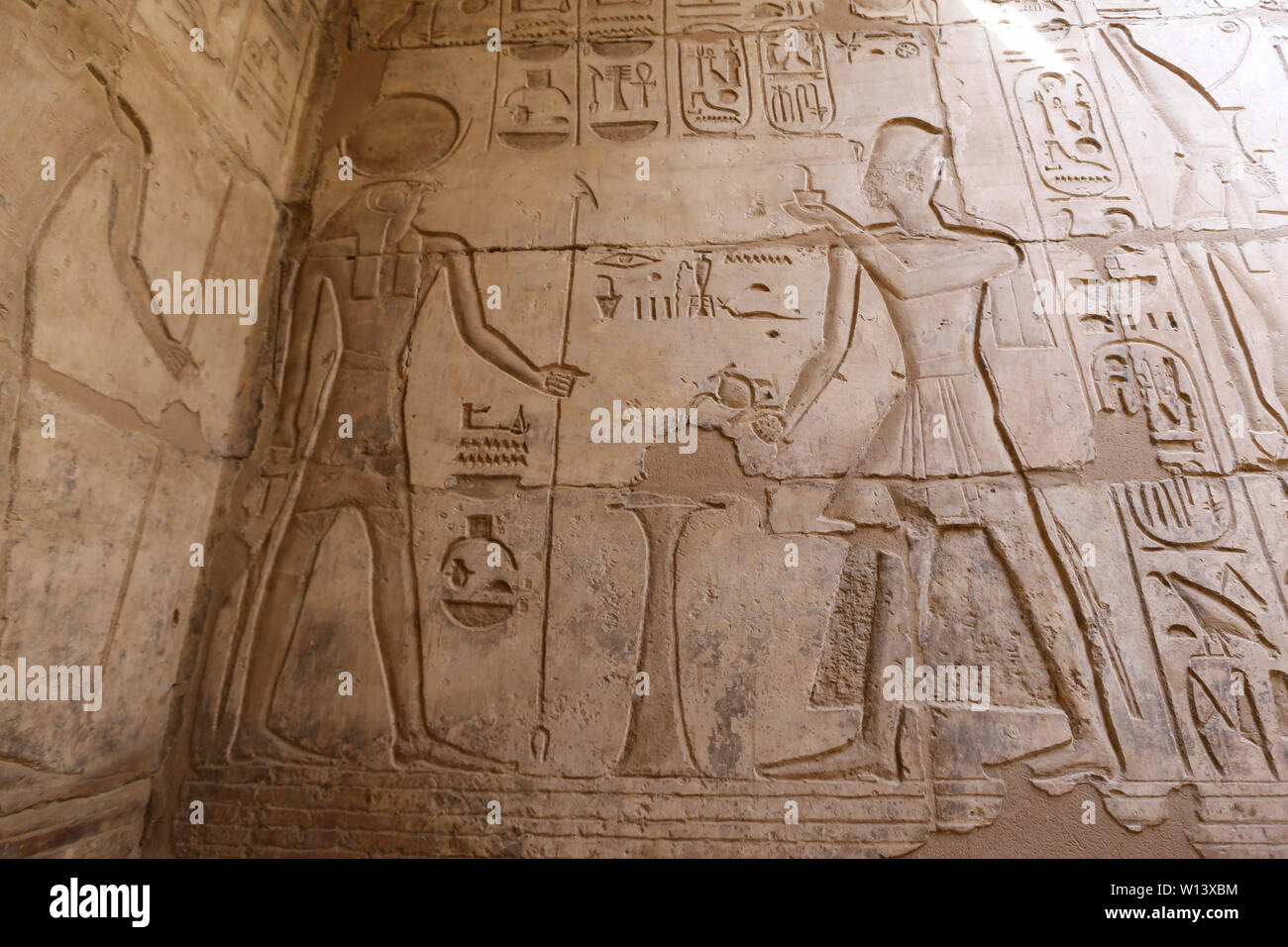Egyptian hieroglyphs in Mortuary Temple of Seti I, Luxor City, Egypt ...