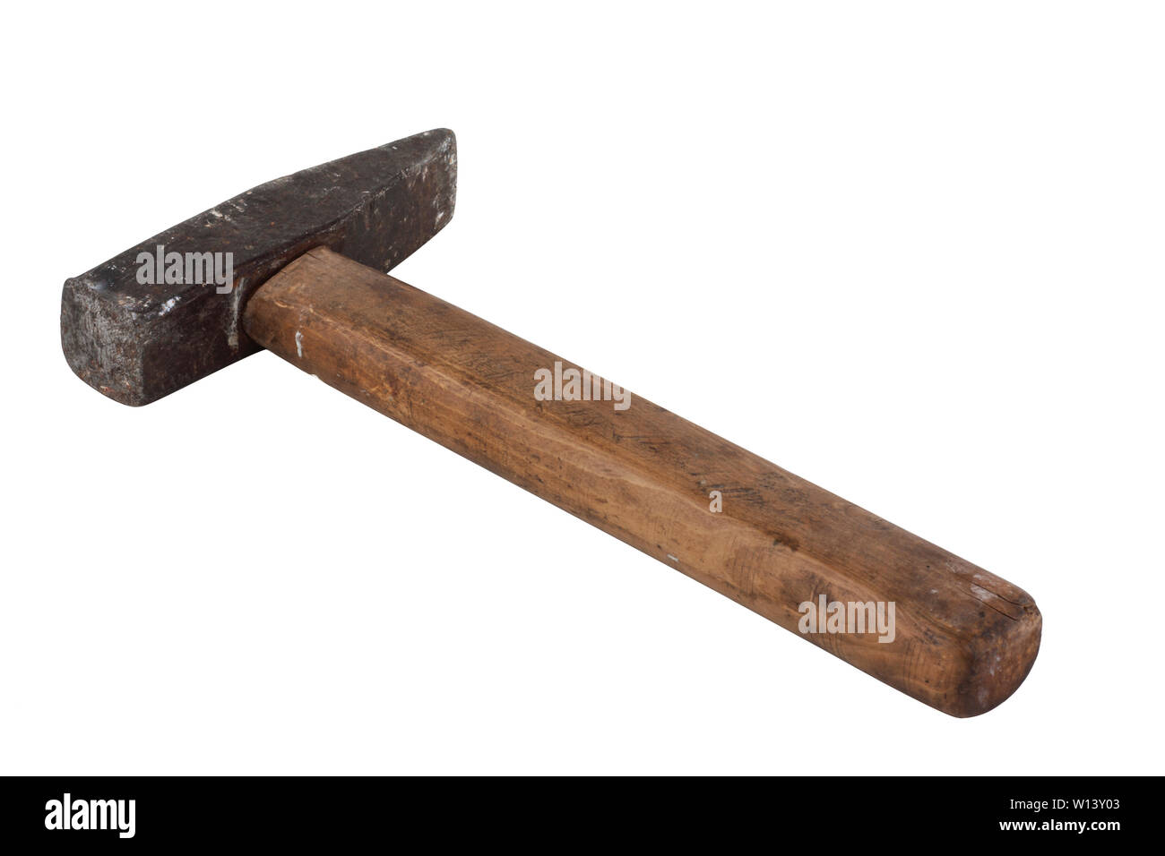 Metal Hammer with Wooden Handle isolated on white background Stock ...