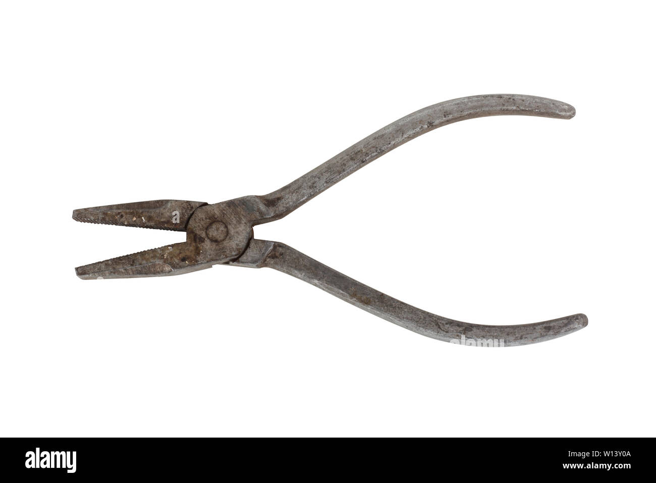 Old metal pliers isolated on white background Stock Photo - Alamy