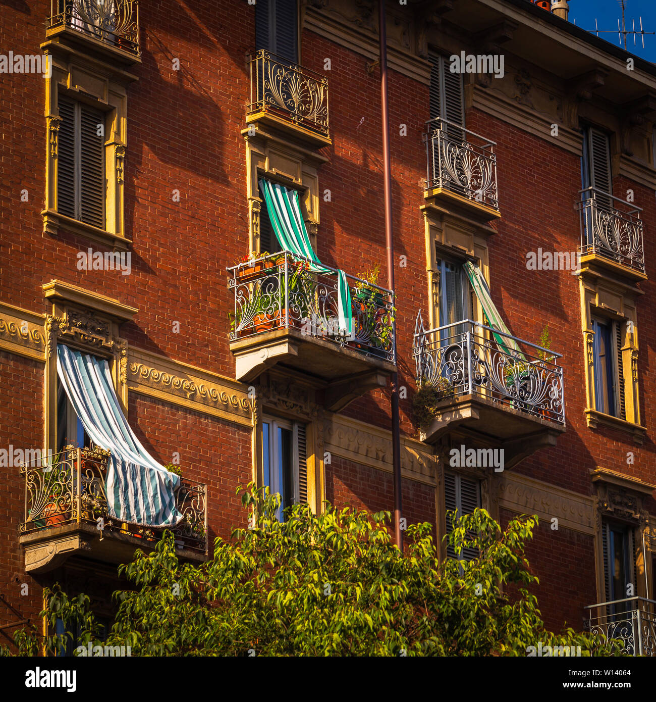 Turin in the summer heat and sunshine Stock Photo - Alamy