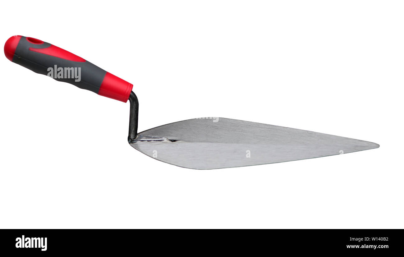Bricklayers trowel isolated on white background Stock Photo - Alamy