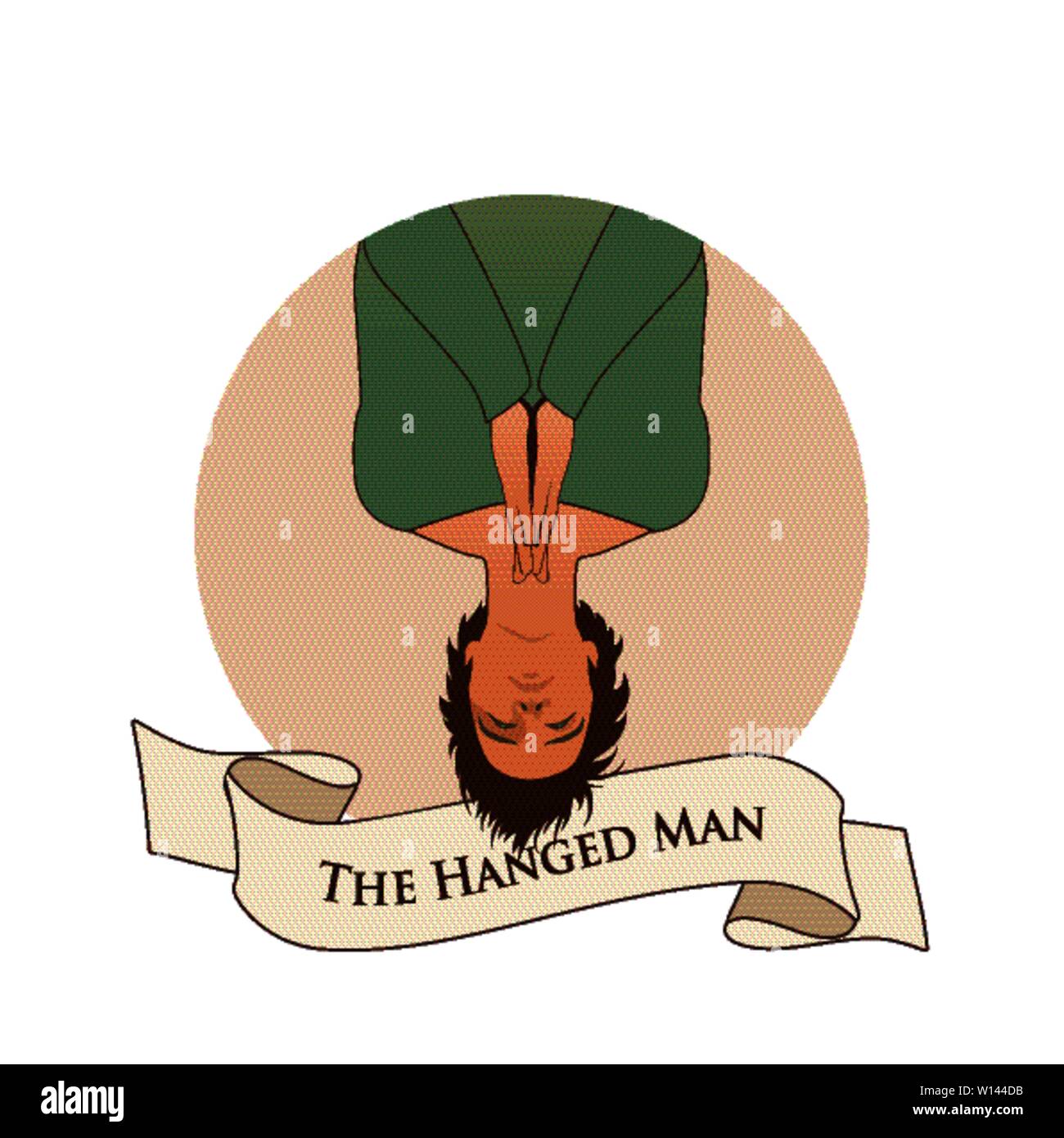Hanged man tarot card Stock Vector Images - Alamy