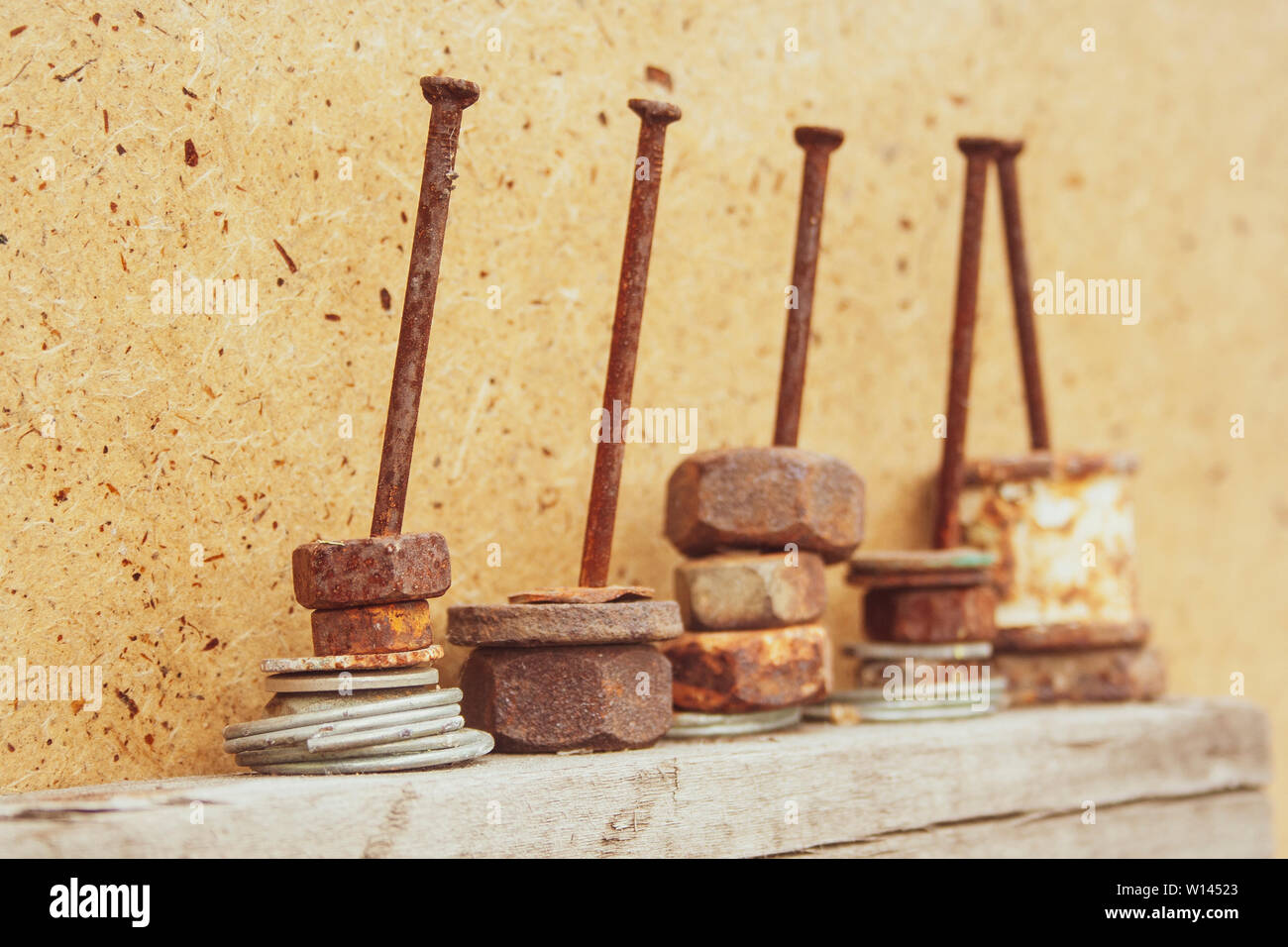 Organized old rusty nuts hi-res stock photography and images - Alamy