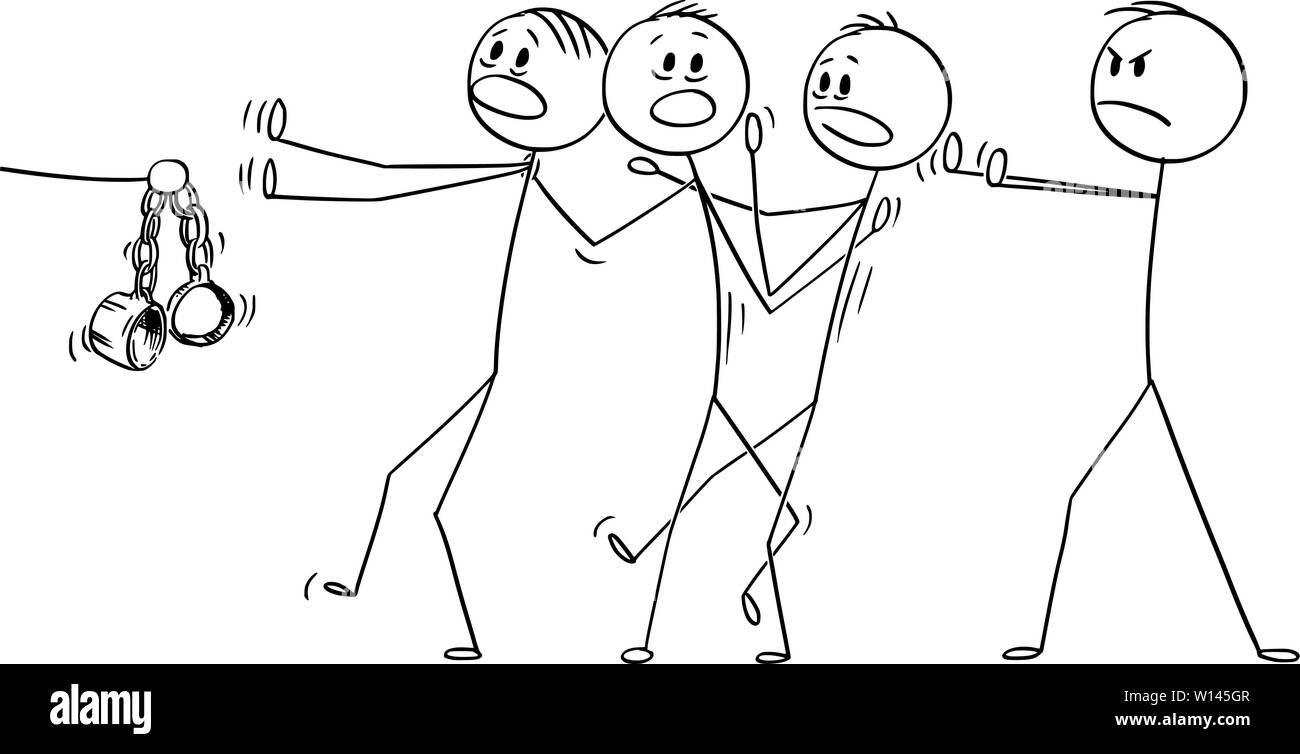 Vector cartoon stick figure drawing conceptual illustration of man or ...