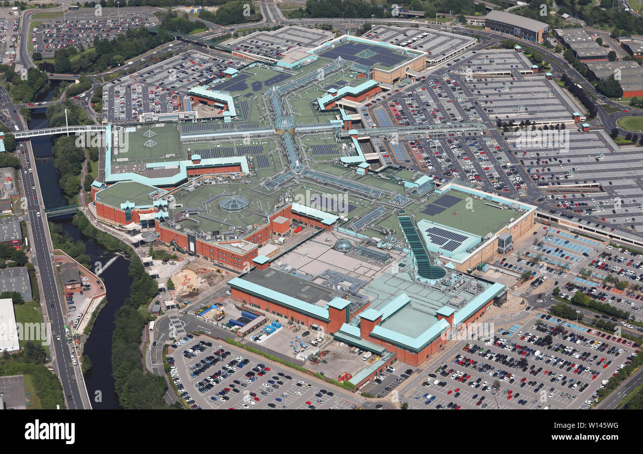 aerial view of the Meadowhall Shopping Centre, Sheffield Stock Photo ...