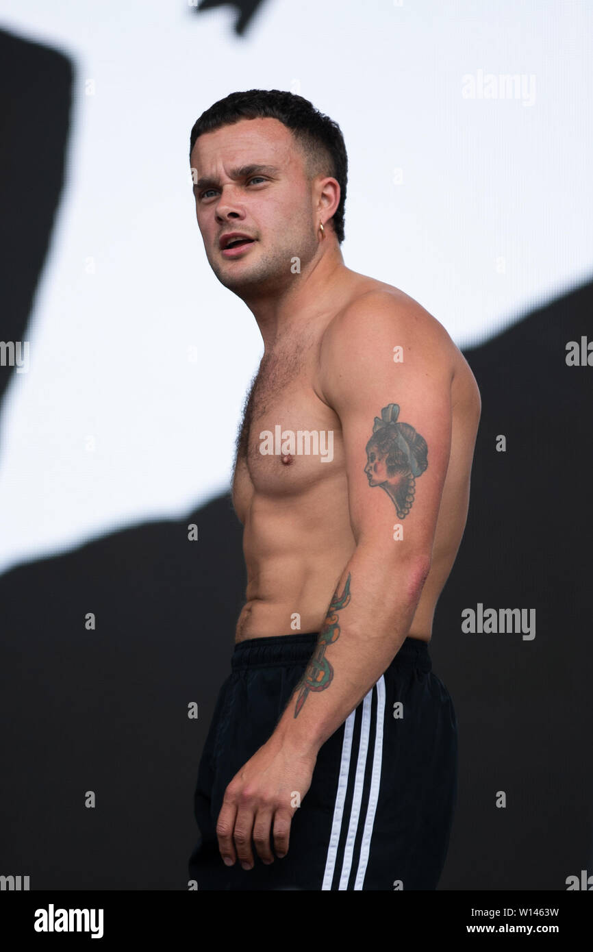 Isaac Holman of Slaves performs on The Other Stage, at Glastonbury ...