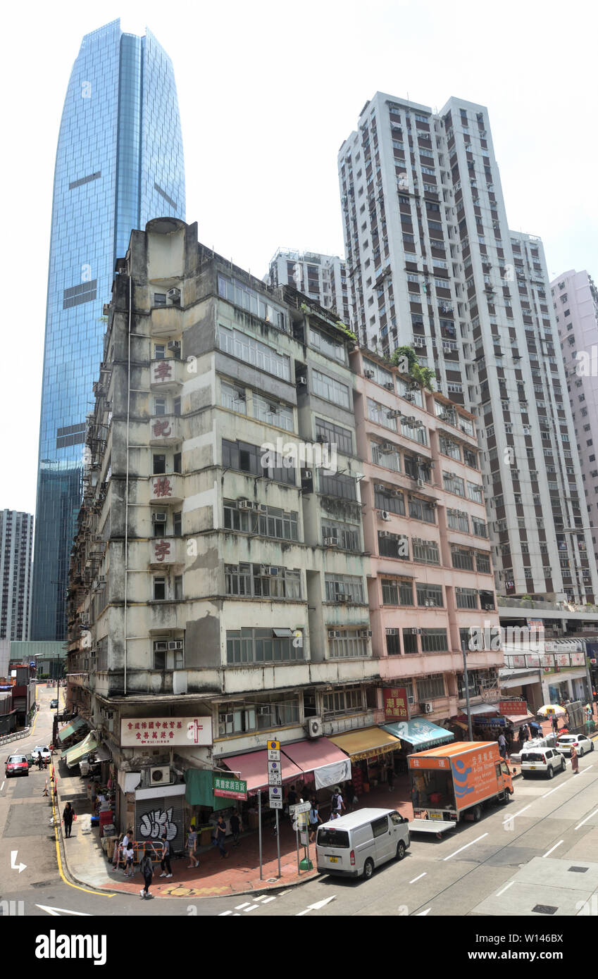 Old and new buildings, Hong Kong Stock Photo - Alamy