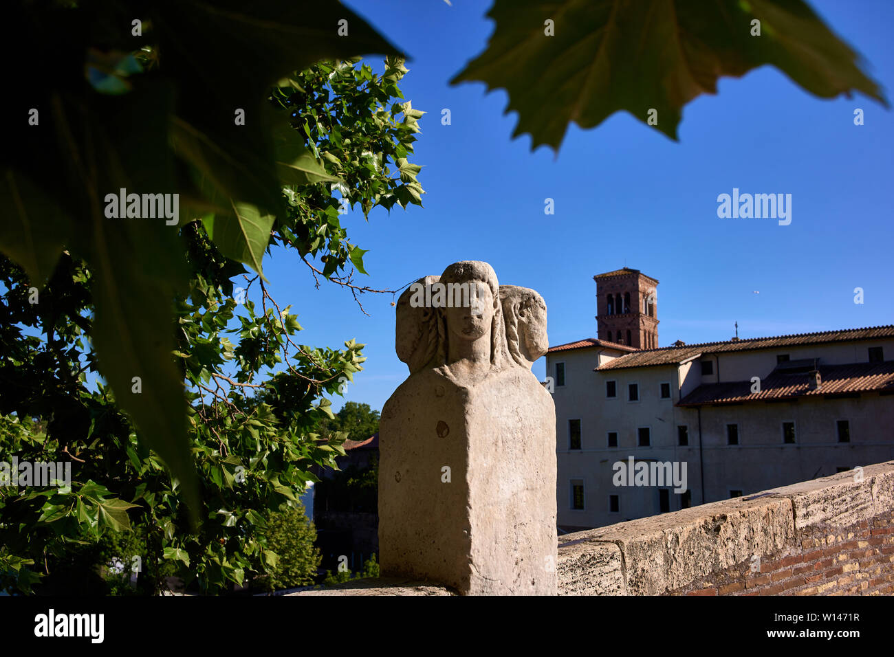 Bridge of Fabricius over the Tiber in Rome, the oldest roman bridge ...
