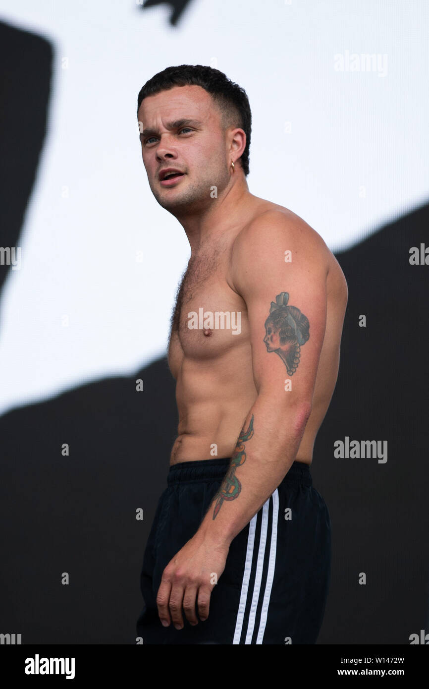 Isaac Holman of Slaves performs on The Other Stage, at Glastonbury ...