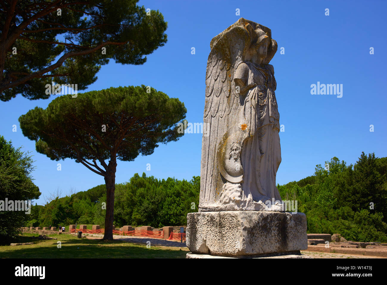 Ostia Antica, an archaeological park with the rmeains of the ancient ...