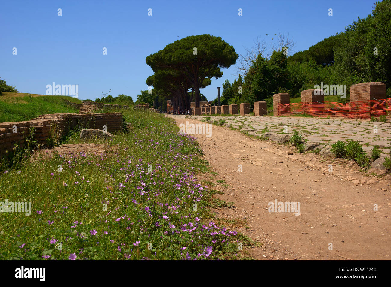 Ostia Antica, an archaeological park with the rmeains of the ancient ...