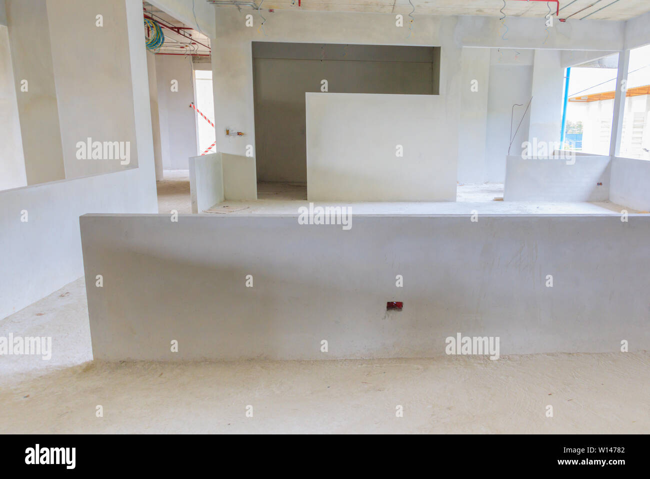 construction site interior building plan development on housing with ...