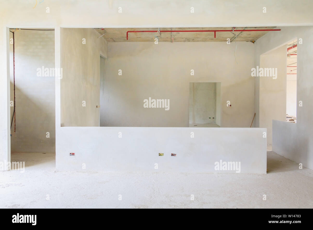 construction site interior building plan development on housing with ...