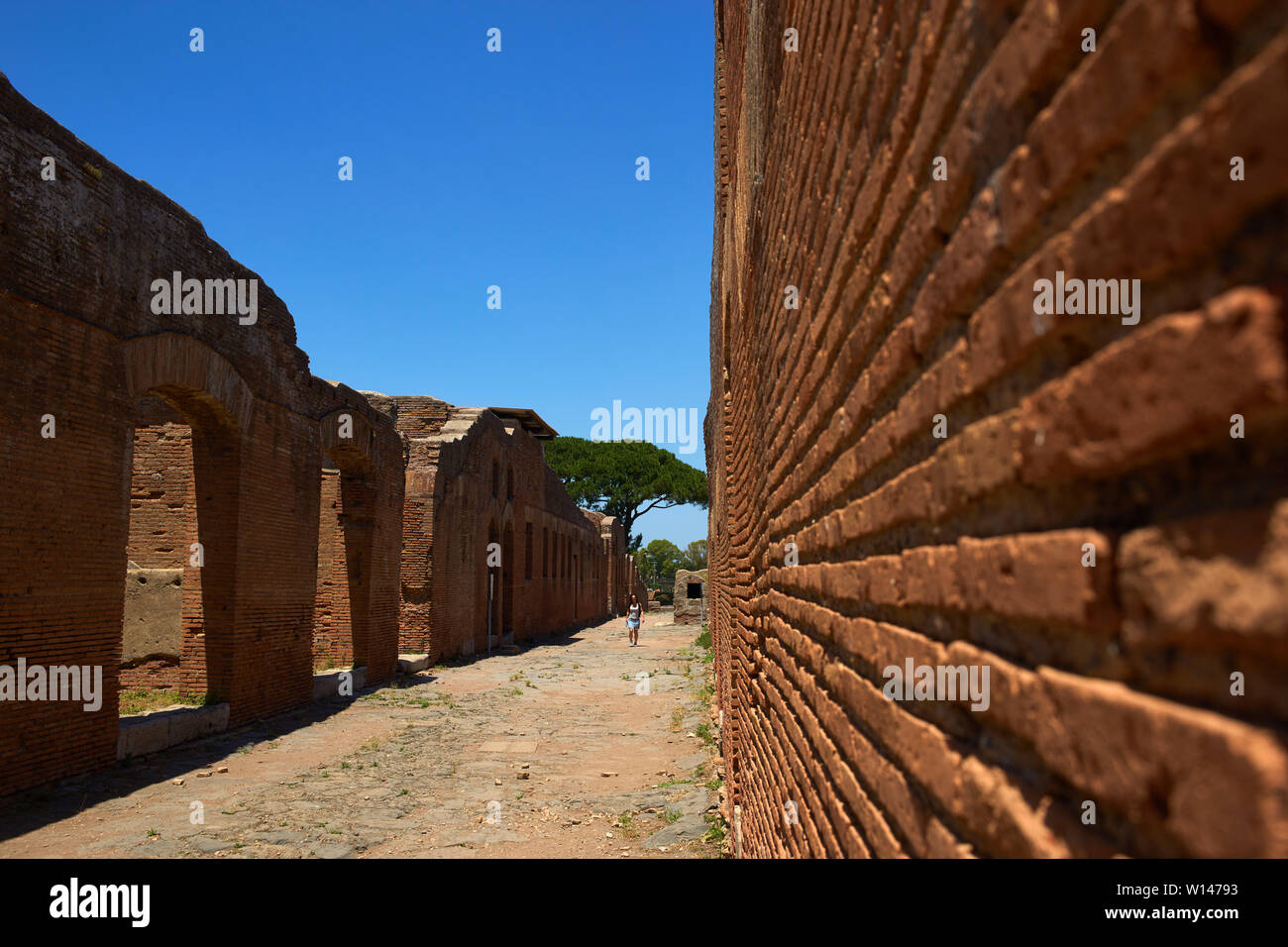 Ostia Antica, an archaeological park with the rmeains of the ancient ...