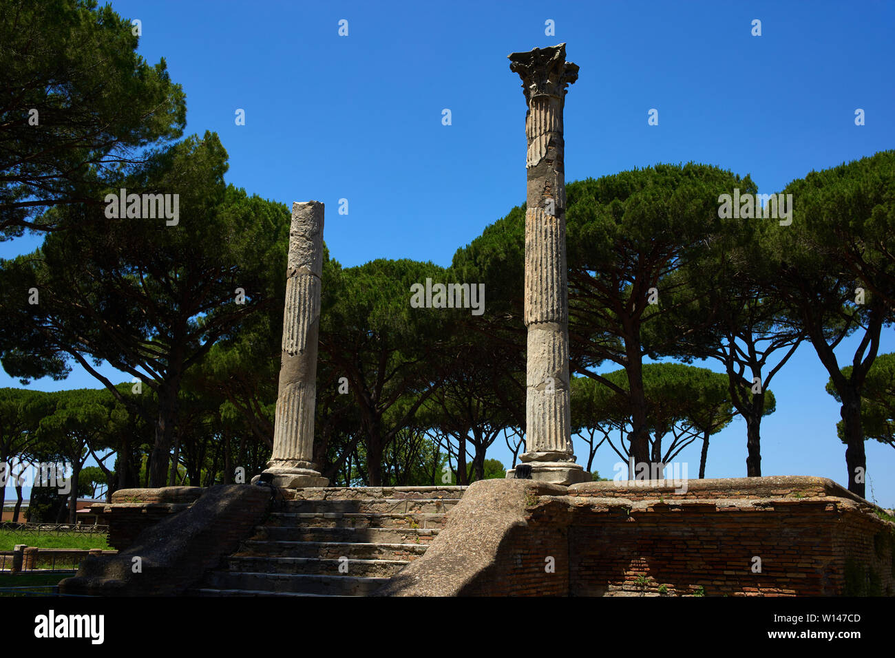 Ostia Antica, an archaeological park with the rmeains of the ancient ...